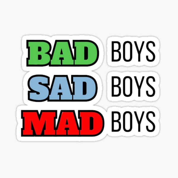 "Bad boys" Sticker for Sale by Limfischer | Redbubble