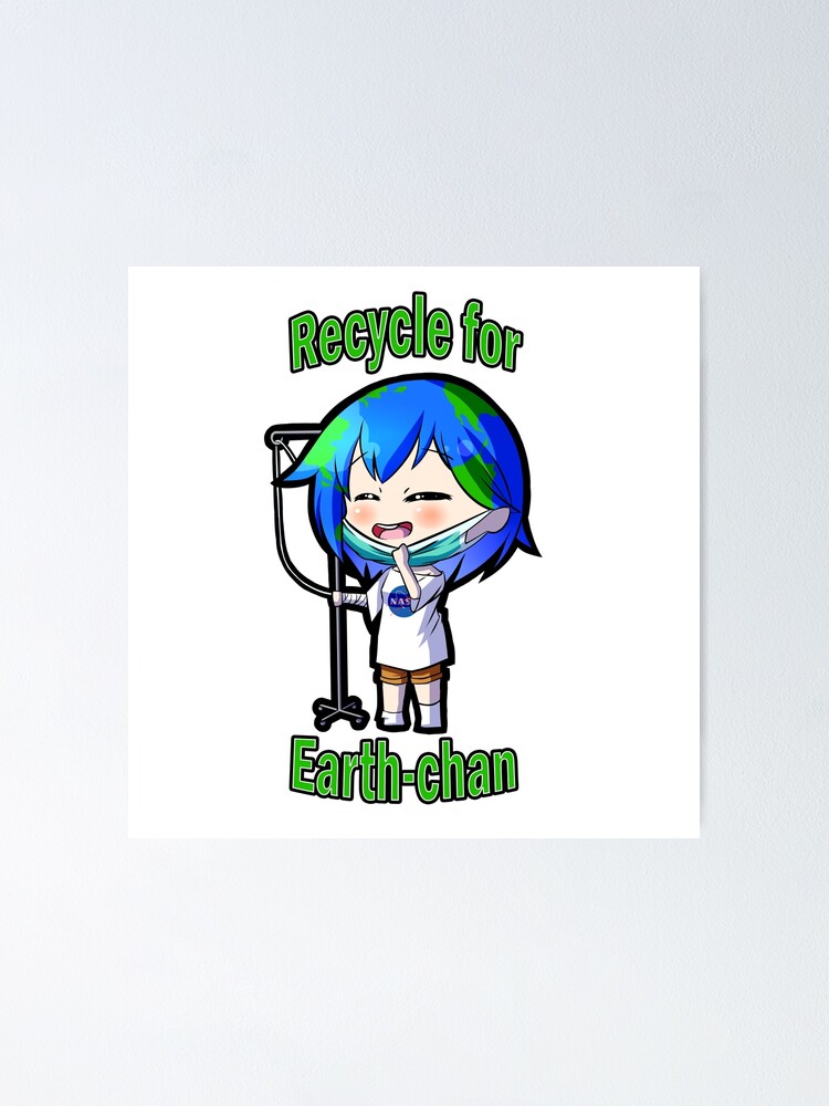 "Chibi Earth-chan" Poster for Sale by MangaXai | Redbubble