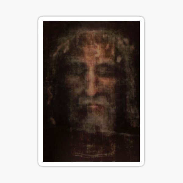 "Face of Shroud" Sticker by fernandoribeiro | Redbubble