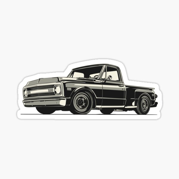 "Chevy c10 Stepside" Sticker for Sale by Prismadp | Redbubble