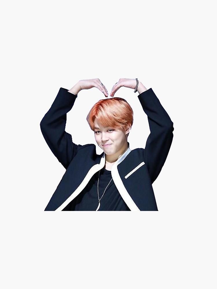 "park jimin heart " Sticker by turticorn | Redbubble