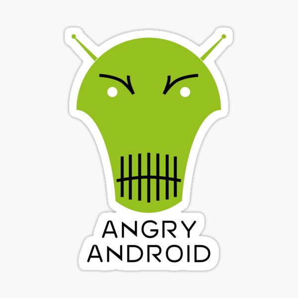 "Angry Android" Sticker for Sale by Exilant | Redbubble