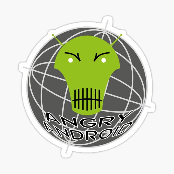 "Angry Android" Sticker by Exilant | Redbubble