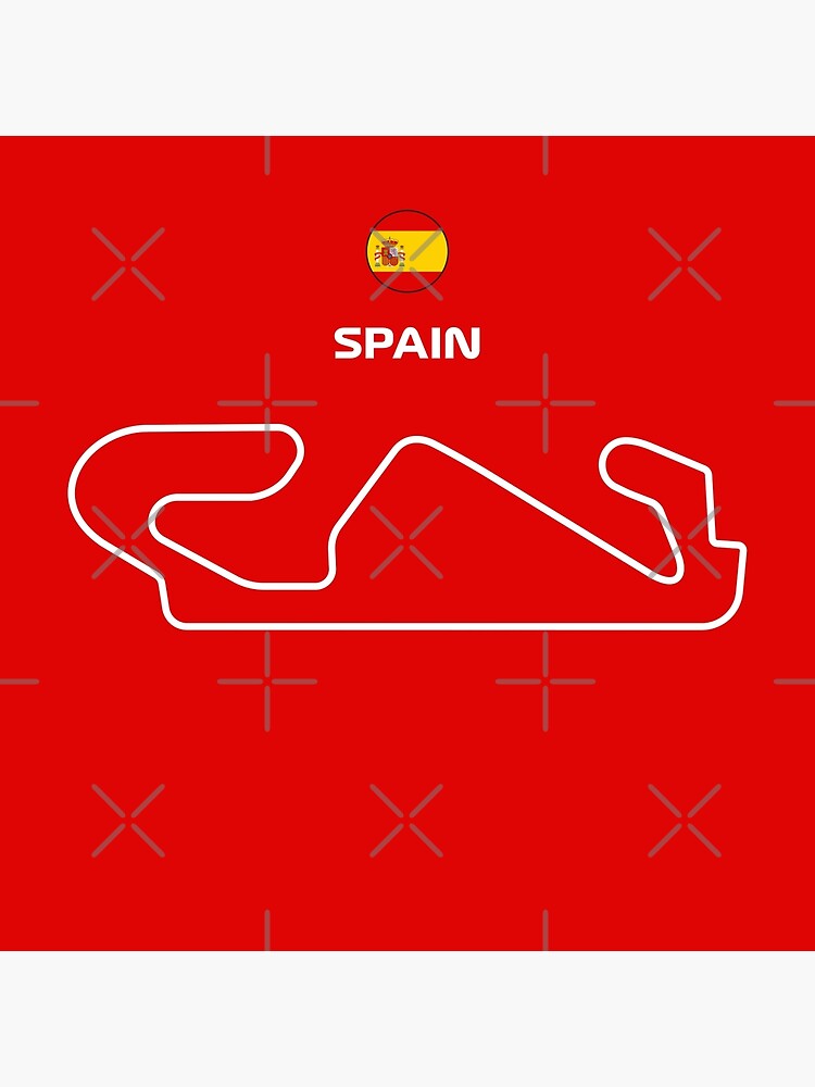 Spain Grand Prix Track Map Premium Matte Vertical Poster sold by Ivan ...