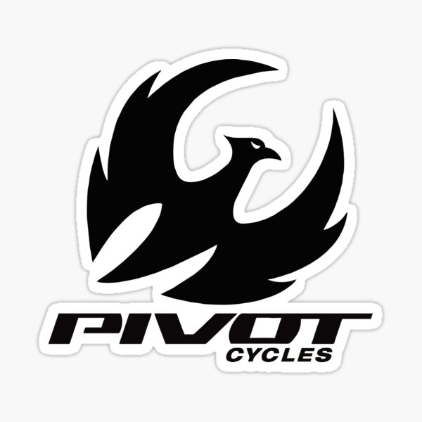"black pivot cycles logo" Sticker for Sale by revashika | Redbubble