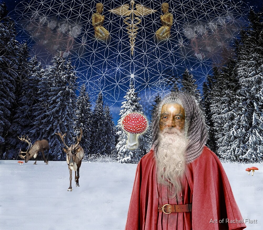 "Shaman Santa" by Art of Rachel Flatt | Redbubble
