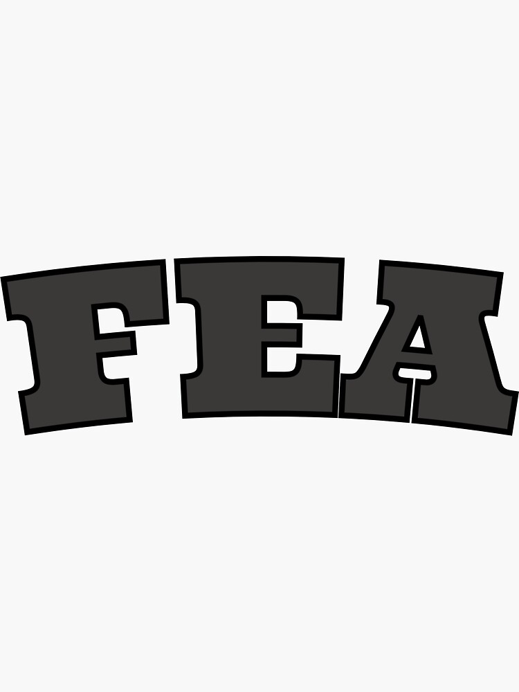 "FEA" Sticker for Sale by ghewa | Redbubble