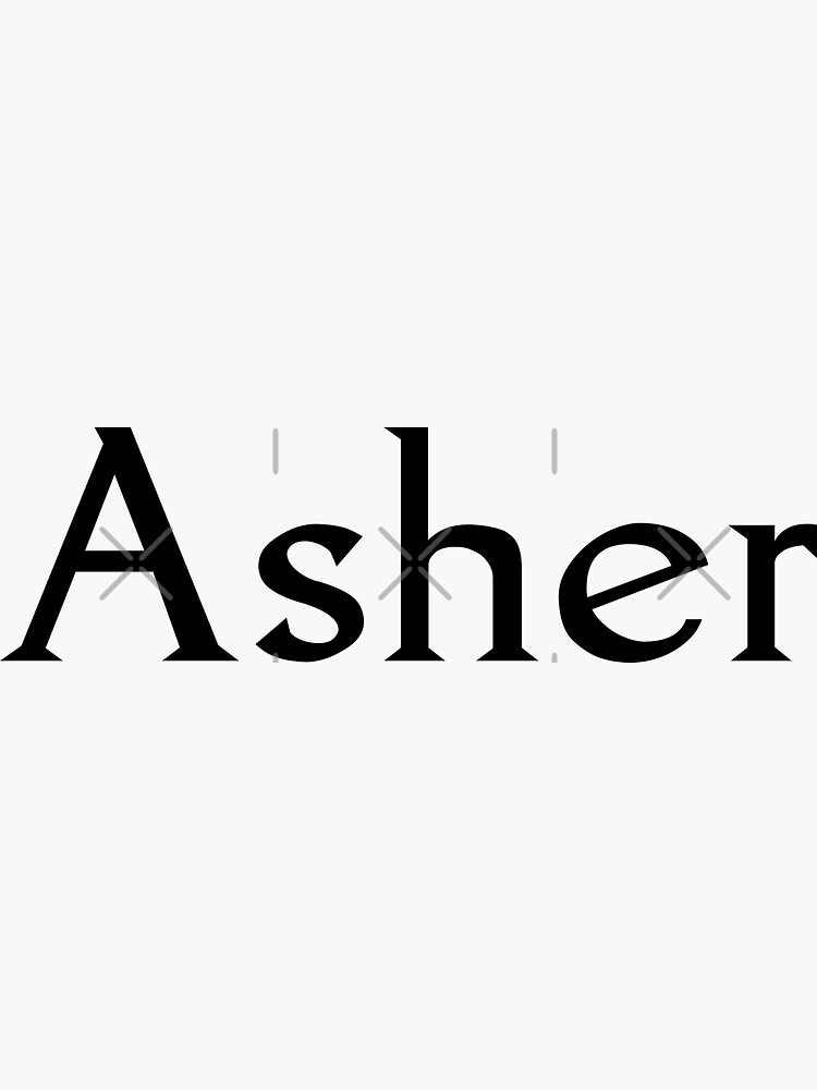 "Asher Name Inspired" Sticker for Sale by ProjectX23 | Redbubble