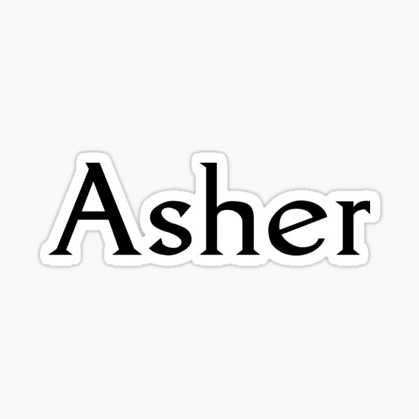 "Asher Name Inspired" Sticker for Sale by ProjectX23 | Redbubble