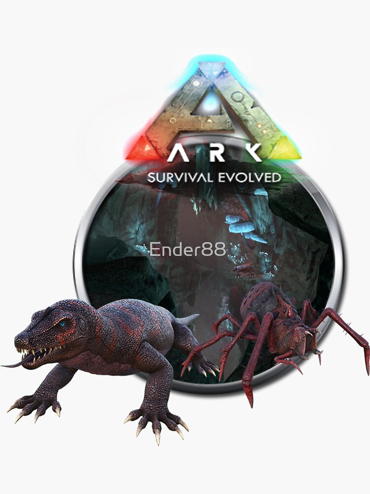 "Ark Cave Logo" Sticker for Sale by Ender88 | Redbubble