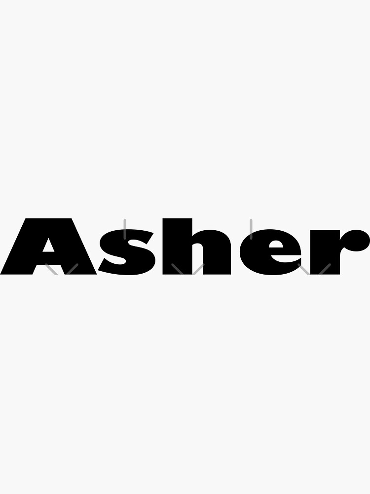 "Asher Name Inspired" Sticker for Sale by ProjectX23 | Redbubble