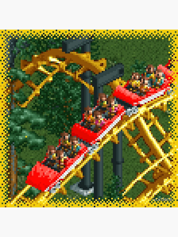 "RollerCoaster Tycoon RCT 2 - Corkscrew Roller Coaster" Poster for Sale ...