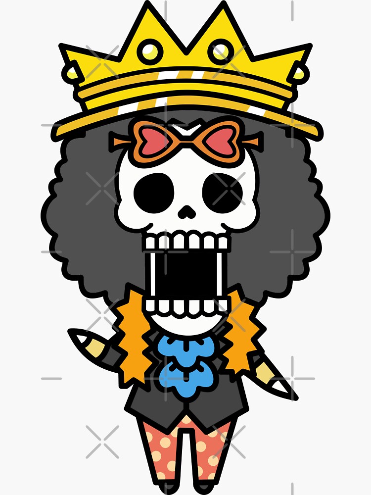 "Brook chibi One Piece (post time-skip outfit)" Sticker for Sale by ...