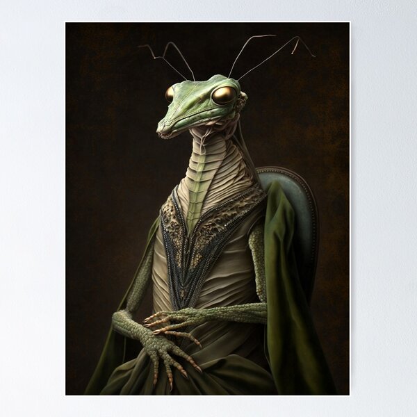 "Royal Portrait of a Praying Mantis" Poster for Sale by pxdg | Redbubble