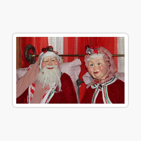 "Santa And Mrs. Claus" Sticker for Sale by Cynthia48 | Redbubble