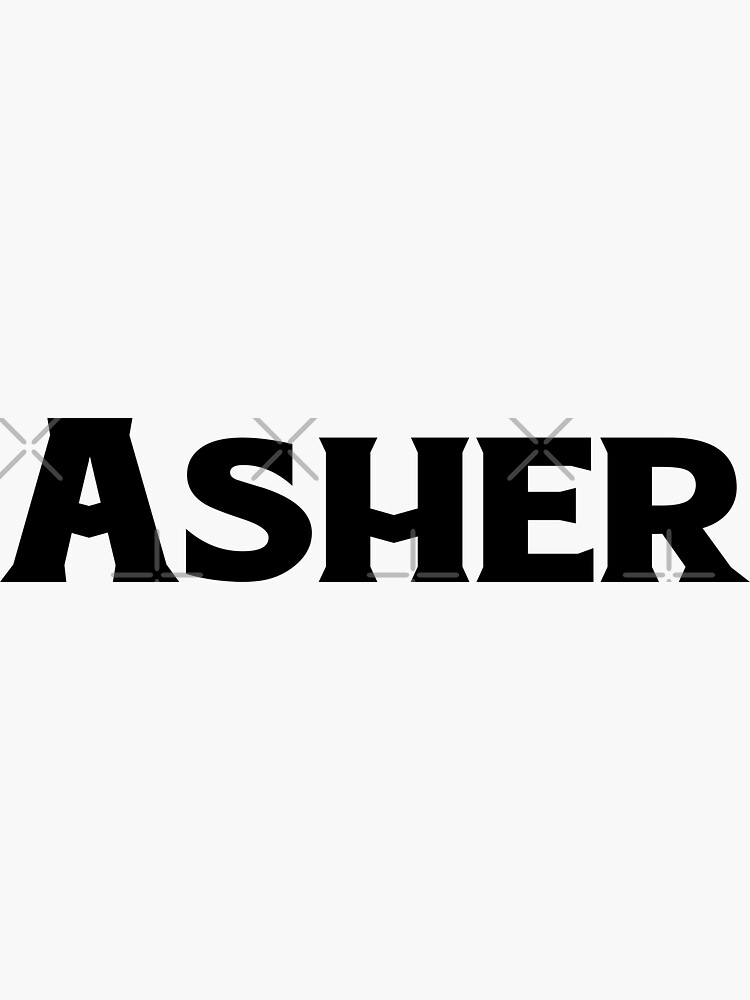 "Asher Name Inspired" Sticker for Sale by ProjectX23 | Redbubble
