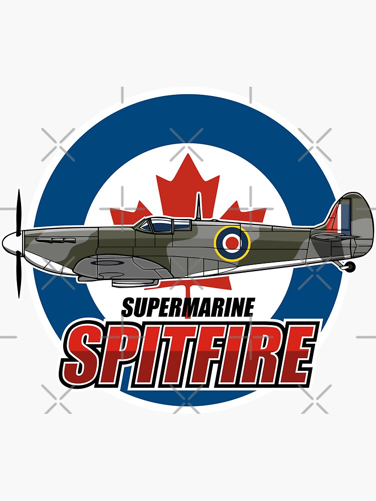 "Canadian Supermarine Spitfire" Sticker for Sale by StrongVlad | Redbubble