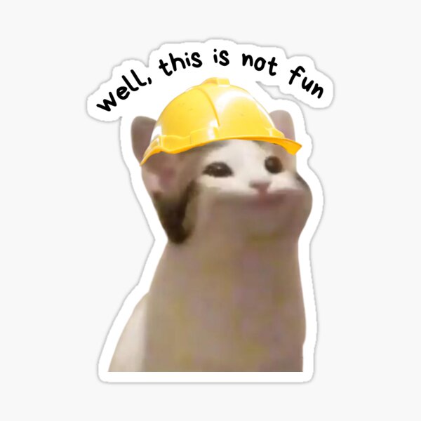 "Funny catswithhardhats Sticker" Sticker for Sale by myholms | Redbubble
