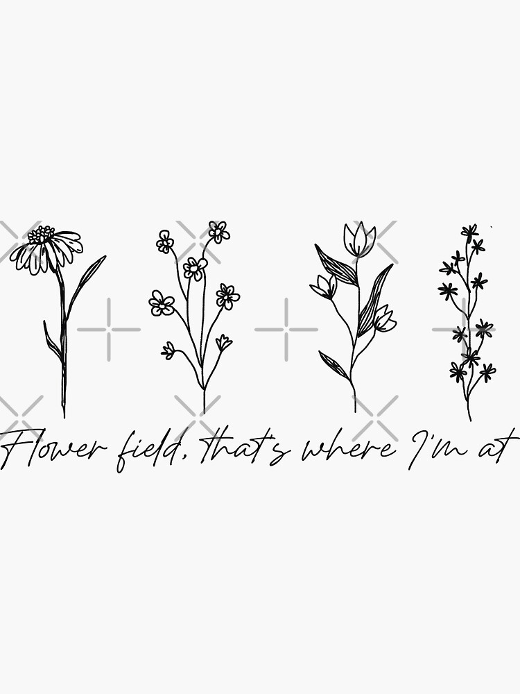 "RM INDIGO WILDFLOWER Flowerworks lyrics Design" Sticker for Sale by ...