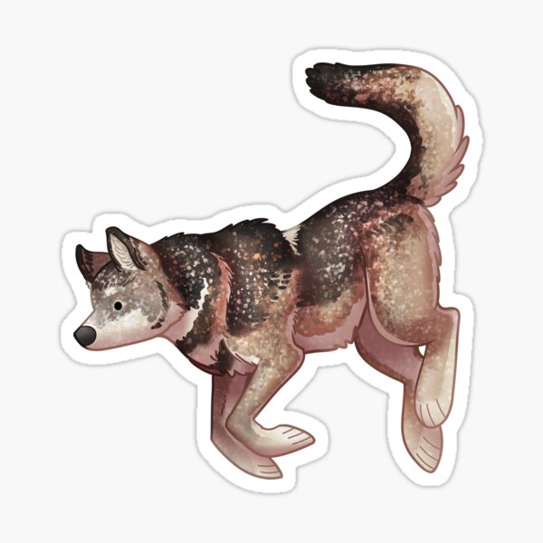 "Cozy Gray Wolf" Sticker for Sale by FeenicksPhoenix | Redbubble