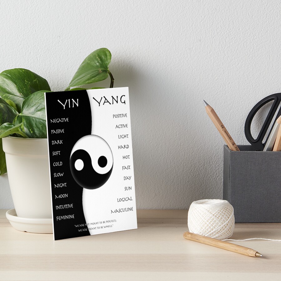 "Yin And Yang Print, Yoga Decor, Ancient Chinese Philosophy, Taijitu ...
