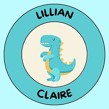 "Lillian Claire Dinosaur" Sticker for Sale by Bjohnson09 | Redbubble