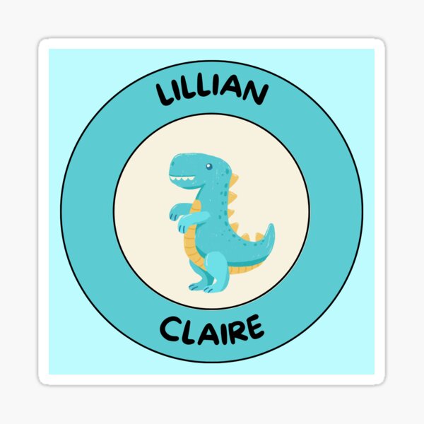 "Lillian Claire Dinosaur" Sticker for Sale by Bjohnson09 | Redbubble
