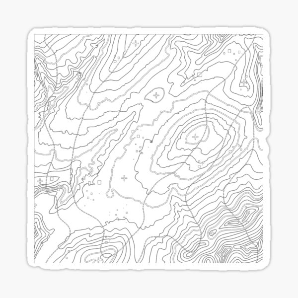 "Topographic Map 2.0" Sticker for Sale by BuksDesigns | Redbubble