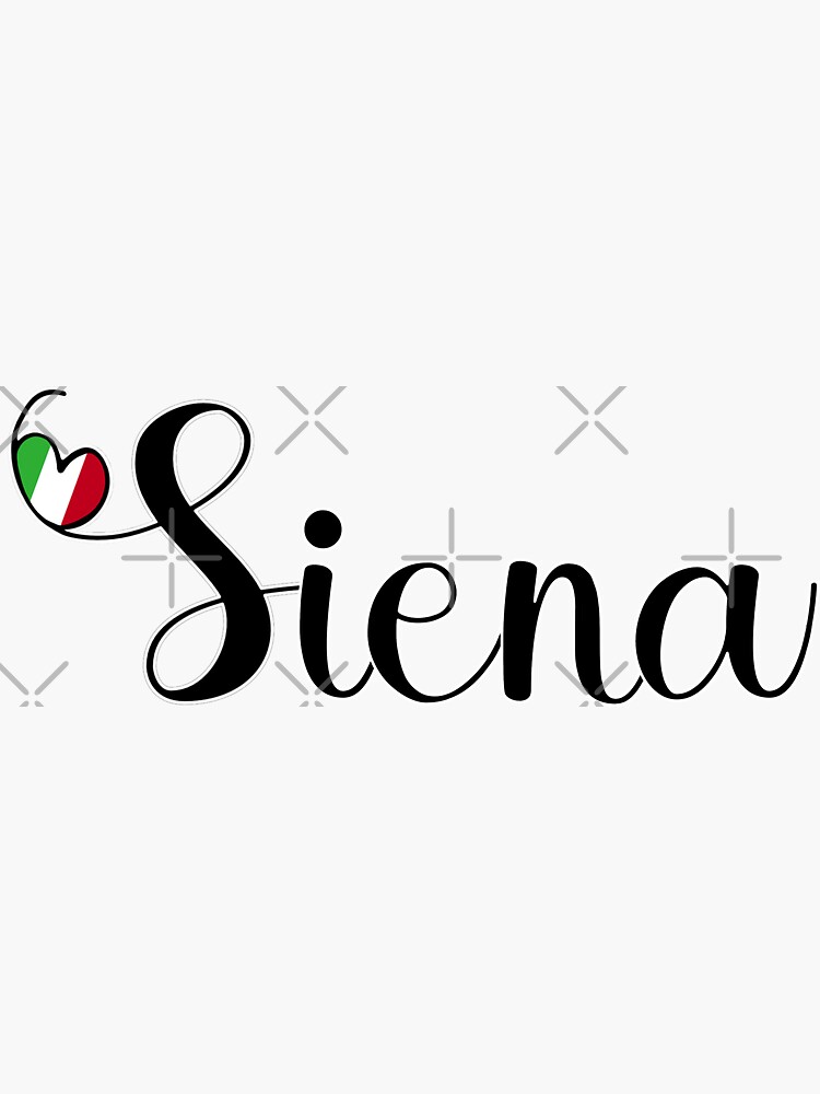 "Siena With Italian Heart - I Love Siena" Sticker for Sale by molamode ...