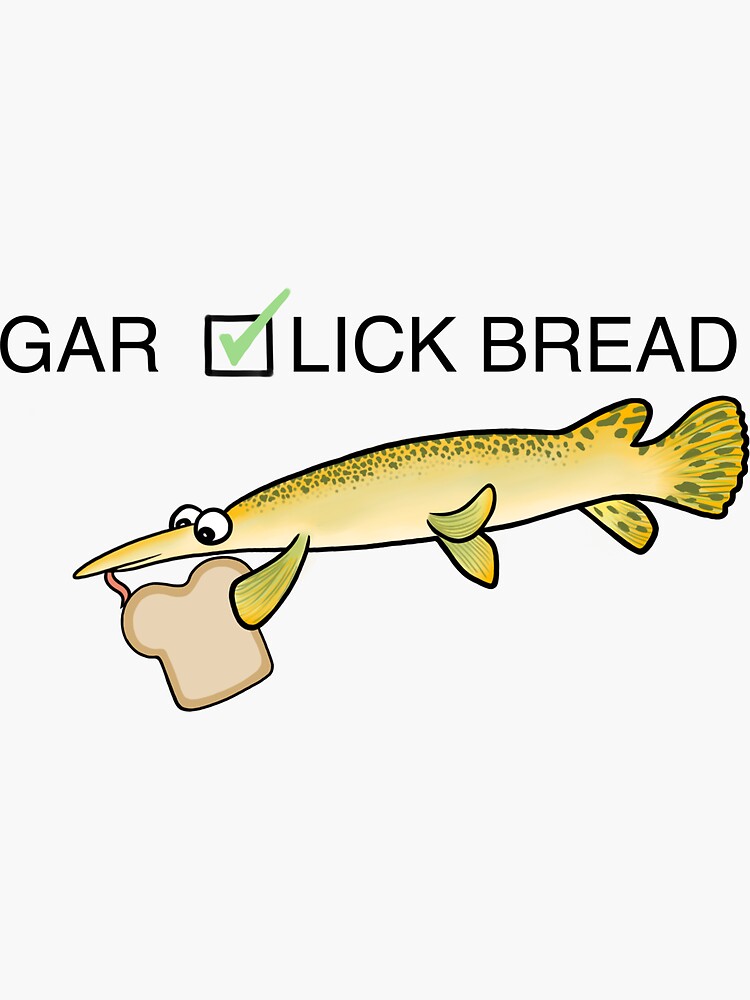 "Gar Lick Bread (Garlic Bread)" Sticker for Sale by Tove-McCarthy | Redbubble