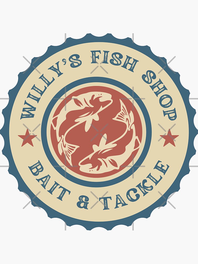 "Willy's Fish Shop" Sticker for Sale by tgilooly | Redbubble