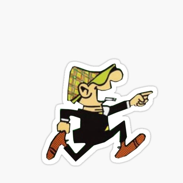 "Andy capp running" Sticker for Sale by Whatamidoing20 | Redbubble