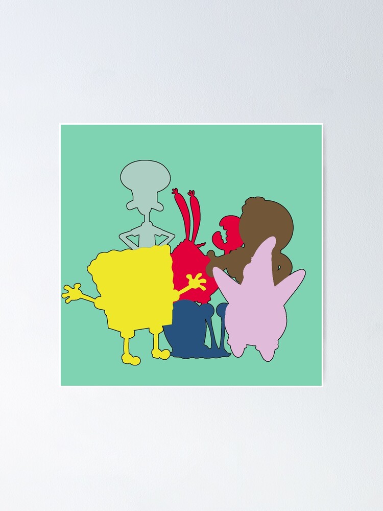 "Spongebob cast Silhouette " Poster by NesoMinas | Redbubble