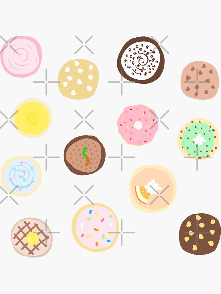 "Crumbl Cookie Assortment Yum!" Sticker for Sale by JoyfulDaisy | Redbubble