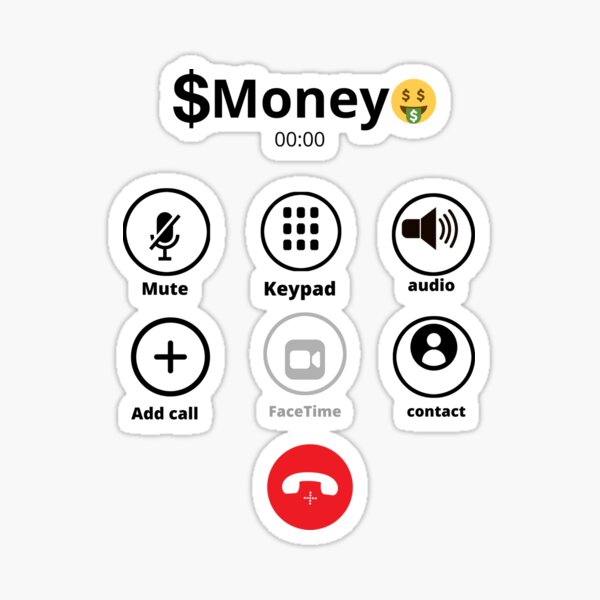 "Money call money call me money calling" Sticker for Sale by Mh620 ...