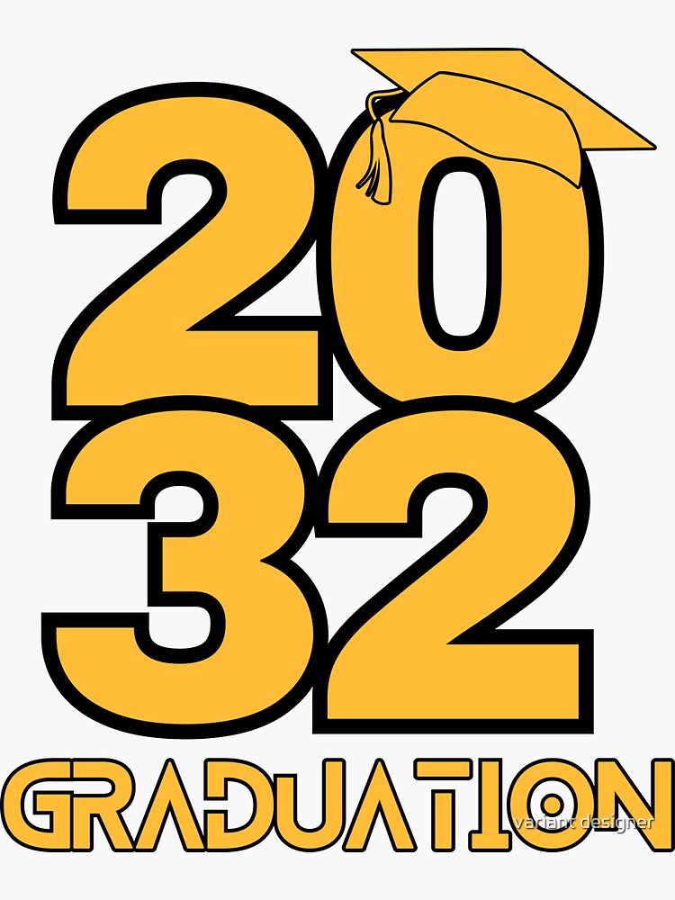 "2032 Graduation" Sticker for Sale by variant designer | Redbubble