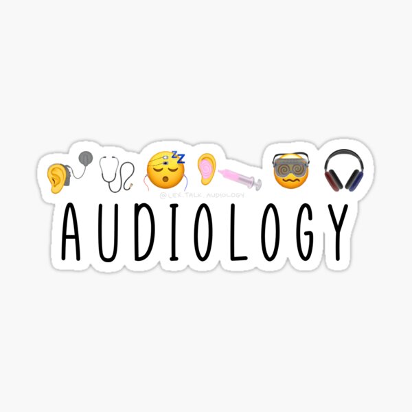"Audiology Emojis" Sticker for Sale by CreatedbyLex | Redbubble