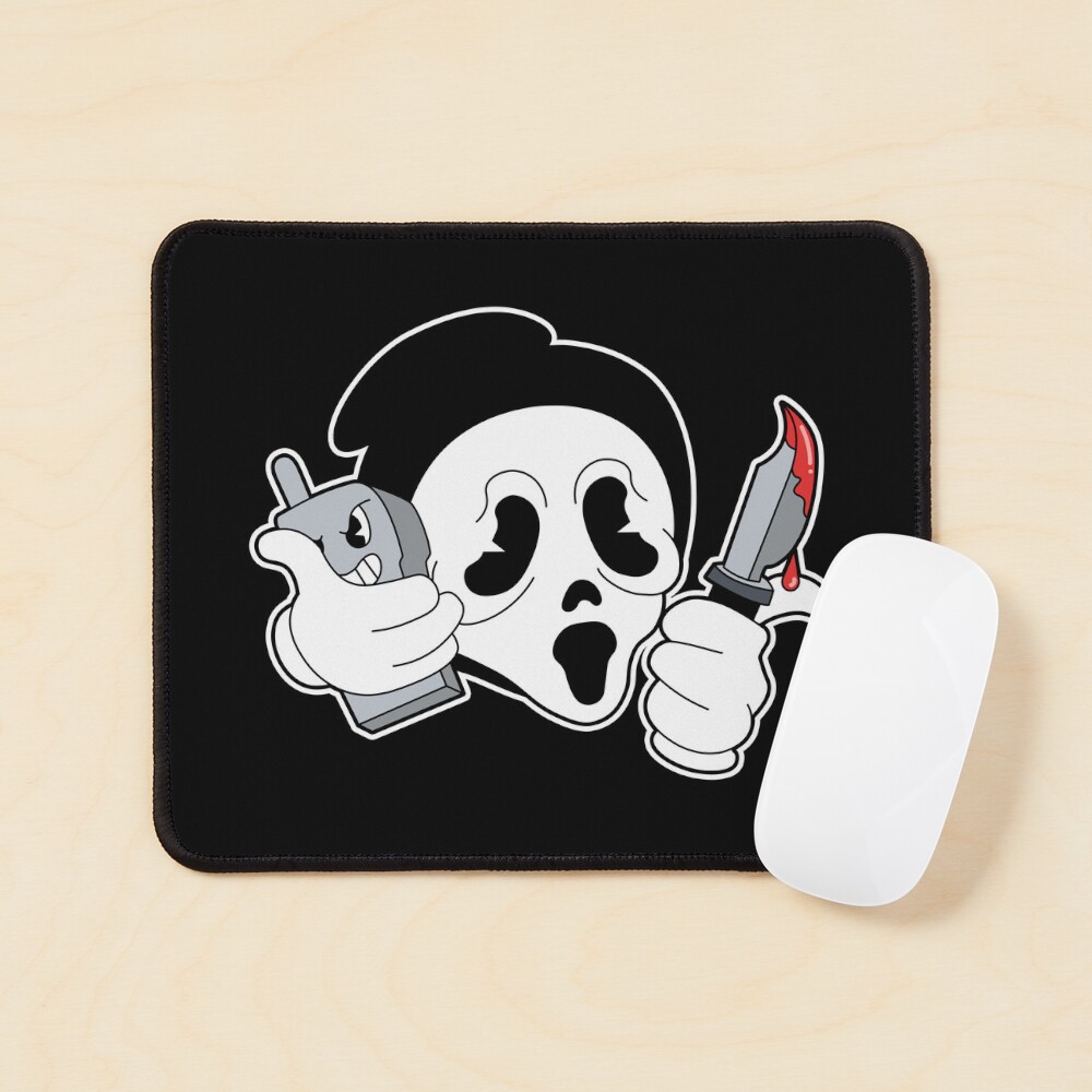 "Ghostface Scream Movie Rubber Hose Cartoon Cuphead Style" Sticker for ...