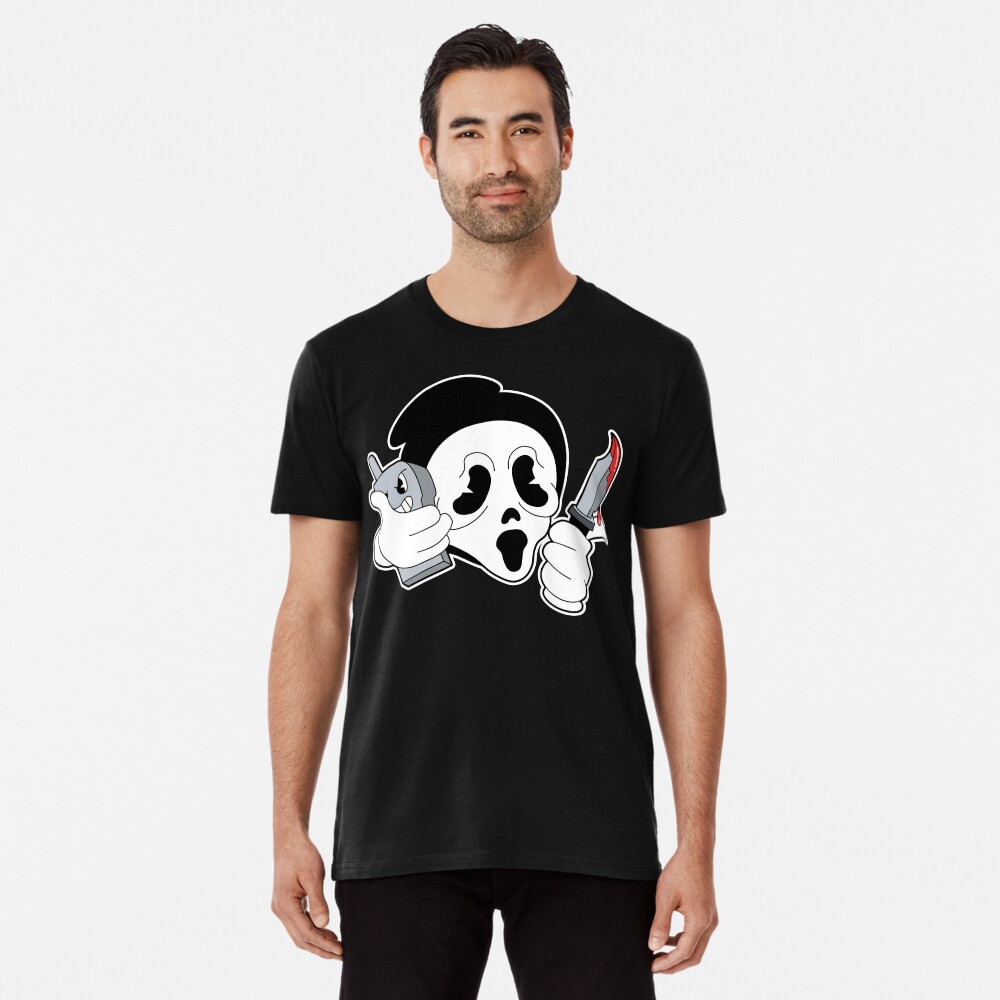 "Ghostface Scream Movie Rubber Hose Cartoon Cuphead Style" Sticker for ...