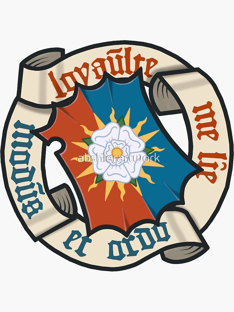 "House of York Mottos and Shield" Sticker for Sale by abshierartwork ...