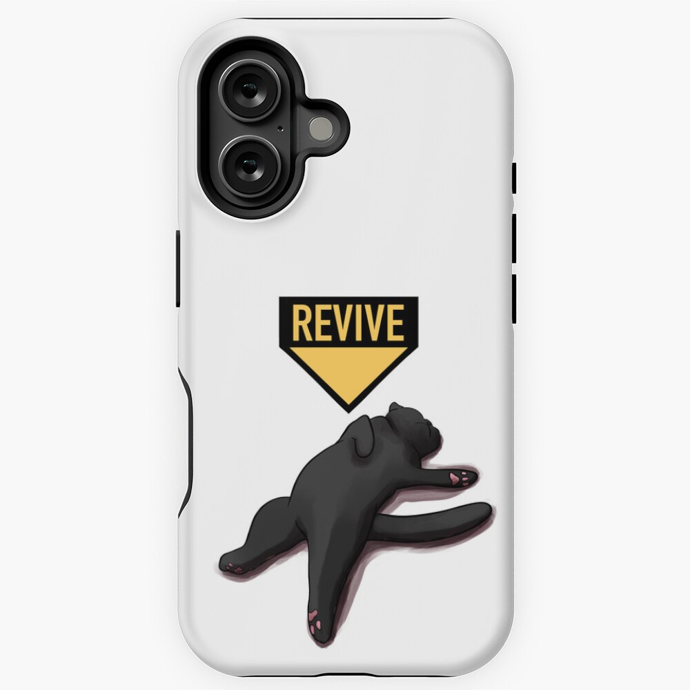 "Revive Cat (Black)" Sticker for Sale by FluffballDesign | Redbubble