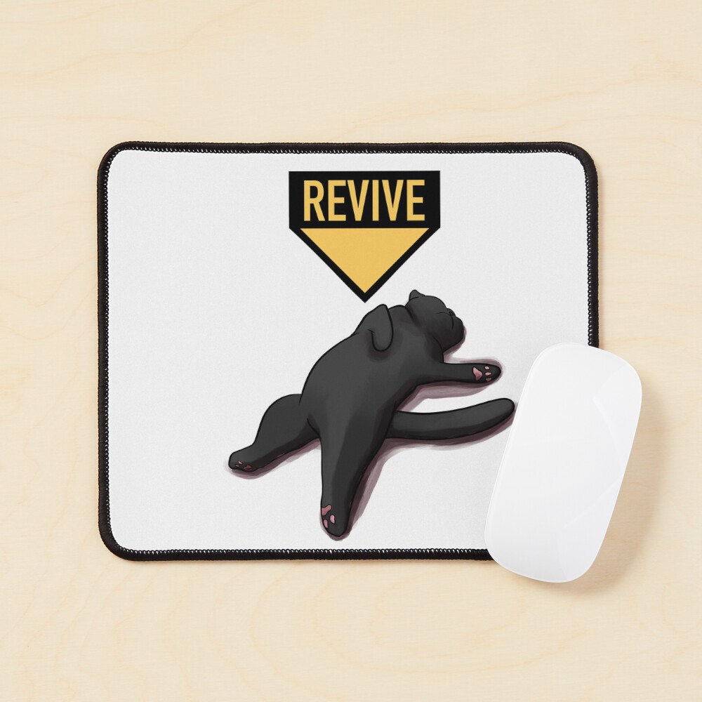 "Revive Cat (Black)" Sticker for Sale by FluffballDesign | Redbubble