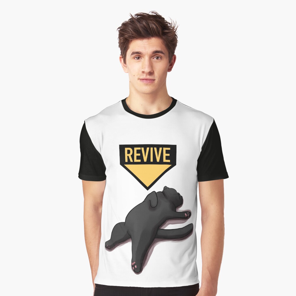 "Revive Cat (Black)" Sticker for Sale by FluffballDesign | Redbubble