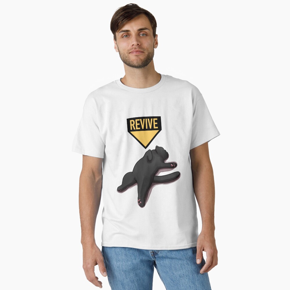 "Revive Cat (Black)" Sticker for Sale by FluffballDesign | Redbubble