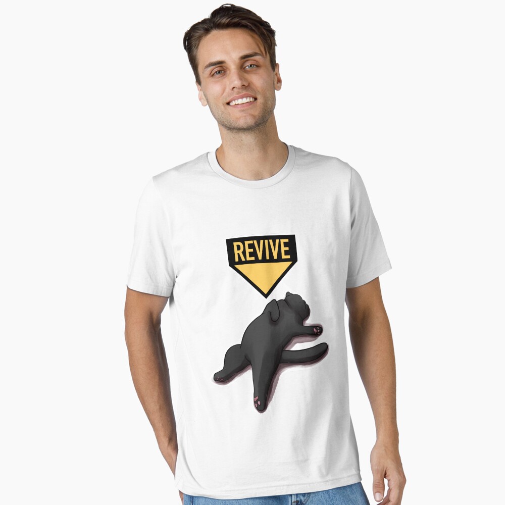 "Revive Cat (Black)" Sticker for Sale by FluffballDesign | Redbubble