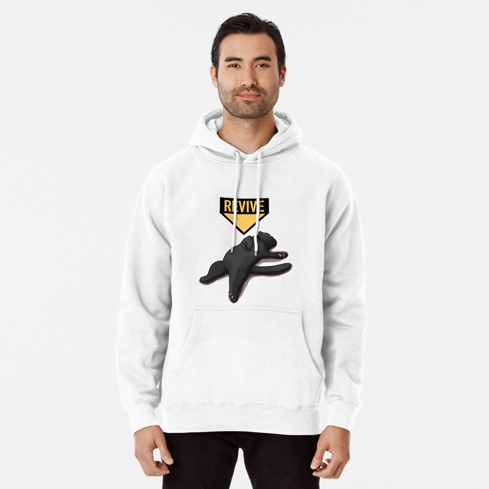 "Revive Cat (Black)" Sticker for Sale by FluffballDesign | Redbubble