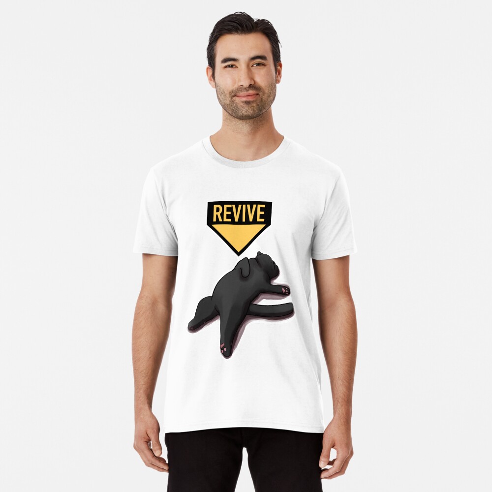 "Revive Cat (Black)" Sticker for Sale by FluffballDesign | Redbubble