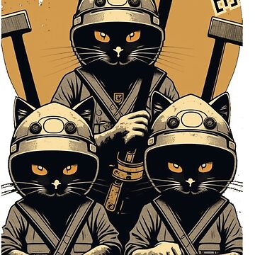 "A CAT WITH HARD HAT - Cat Design - catswithhardhats Essential T-Shirt ...