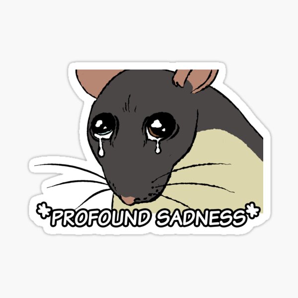 "Profound Sadness" Sticker for Sale by ArtofZue | Redbubble