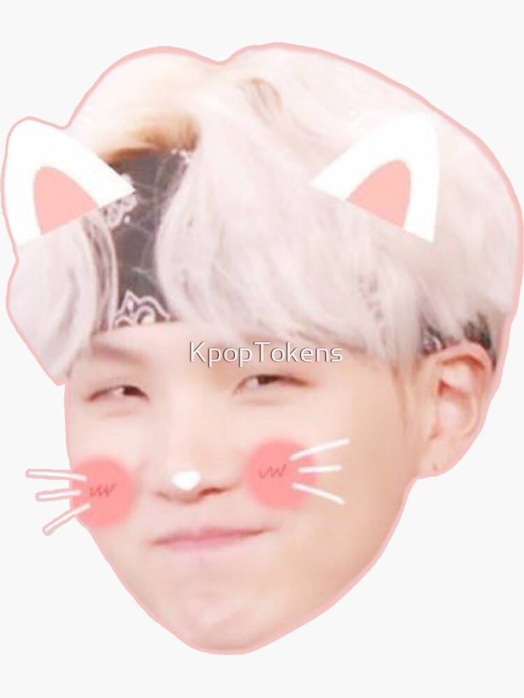 "Cute BTS SUGA (Yoongi) Sticker" Sticker for Sale by KpopTokens | Redbubble